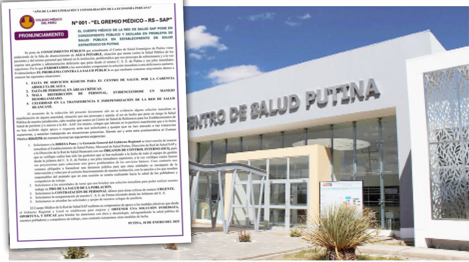Puno: Centro Salud de Putina pone en peligro servicios - Diario los Andes