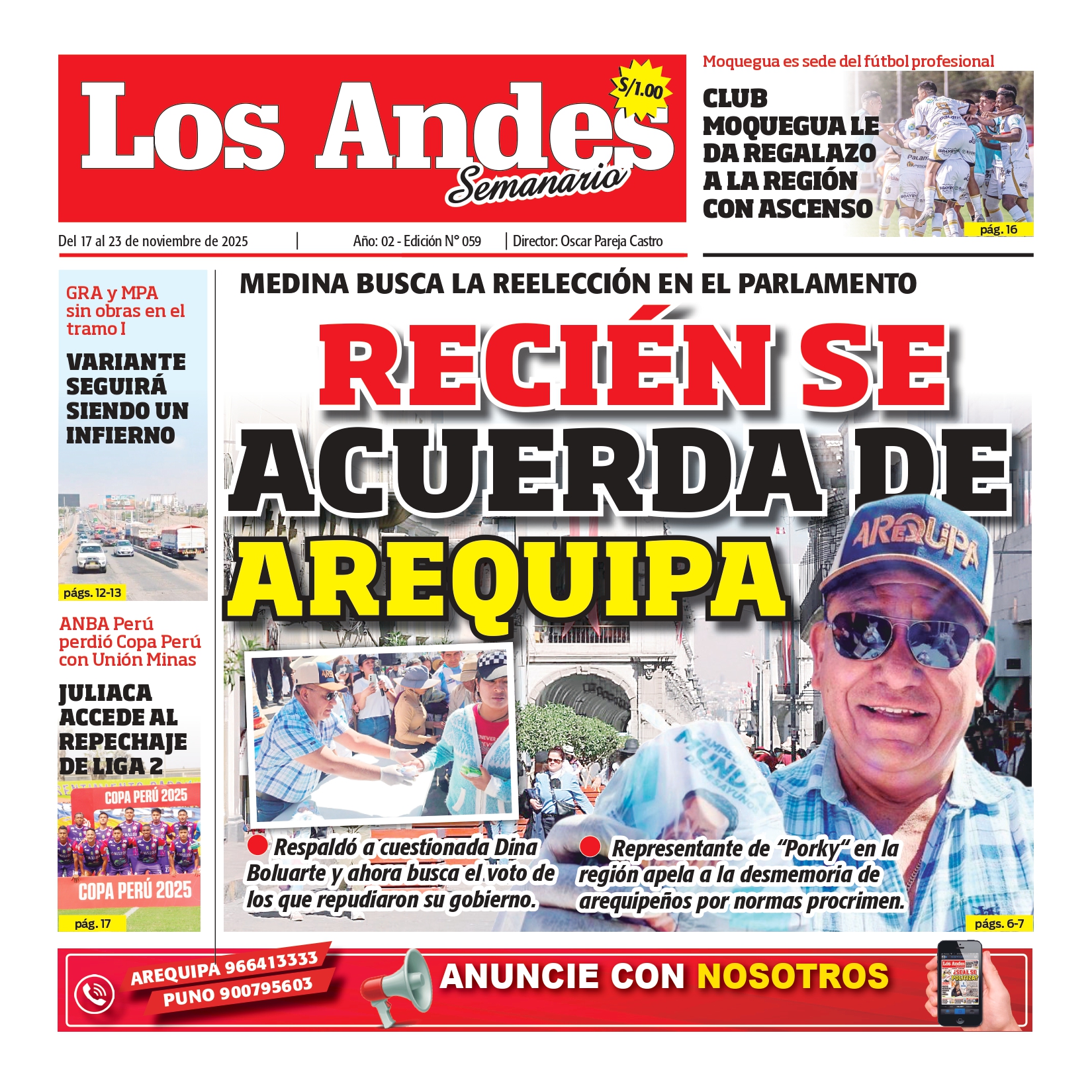 Semanario Los Andes 17/11/2025 - Diario los Andes