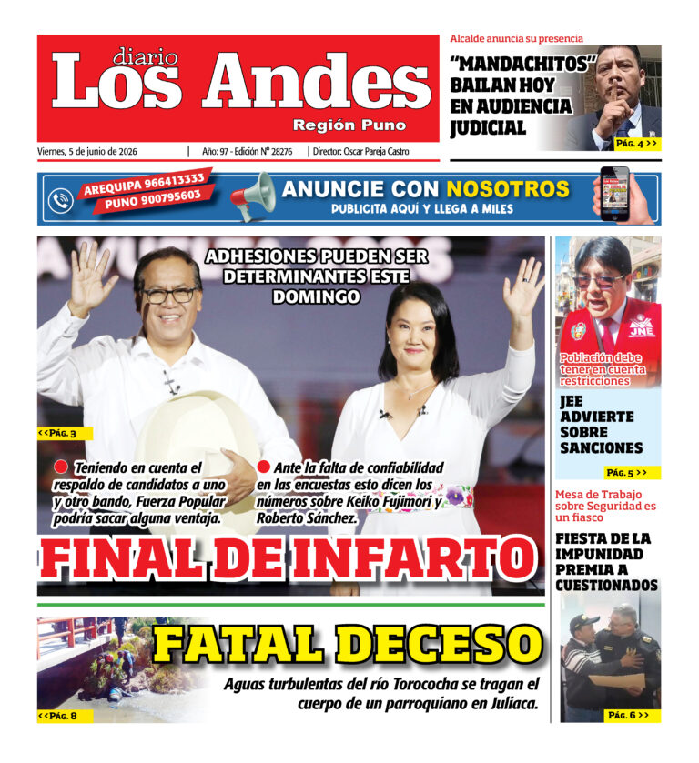 DIARIO LOS ANDES PUNO: 05/06/26 - Diario los Andes